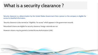 Secruity Clearance | PPT