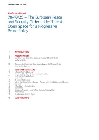 70/40/25 - the European peace and security order under threat | PDF