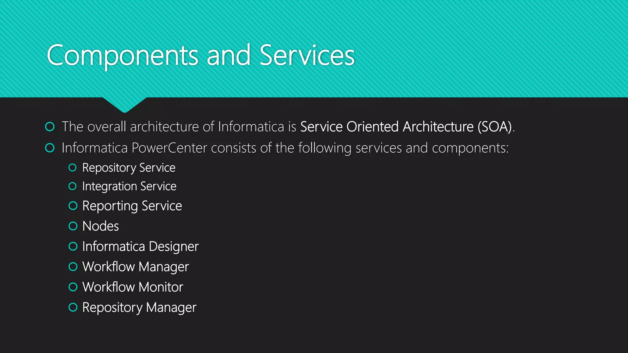 1. informatica power center architecture | PPTX