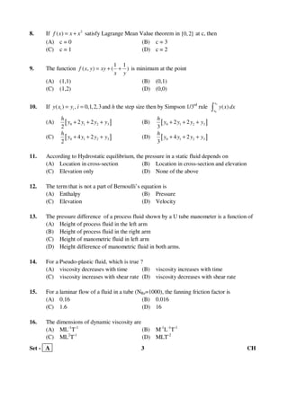AP PGECET Chemical 2016 question paper | PDF