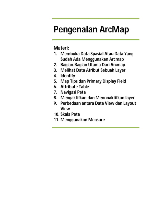 Pengenalan ArcMap | PDF