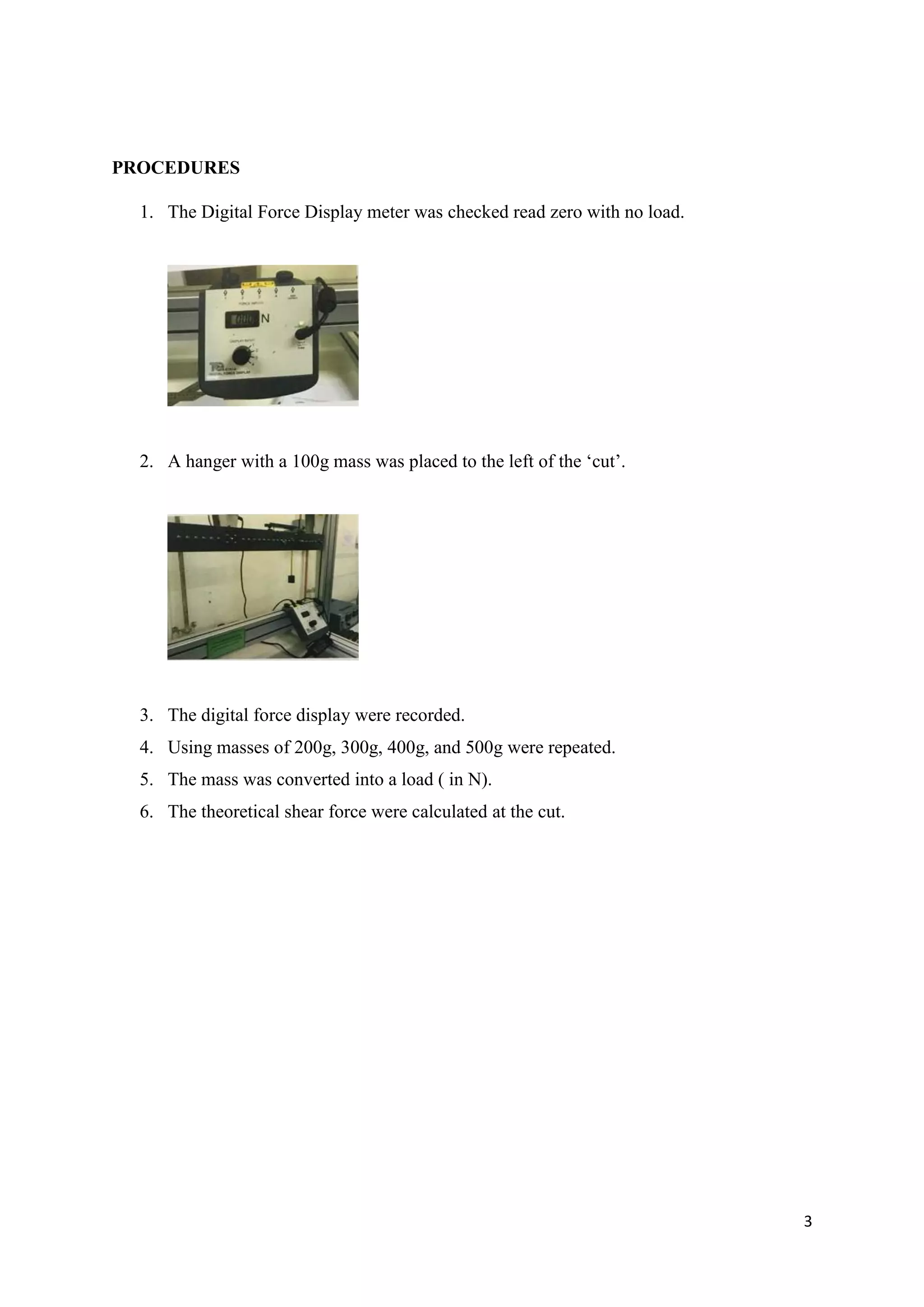 LAB REPORT SHEAR FORCE IN A BEAM | PDF