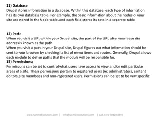 Drupal8 corporate training in Hyderabad | PPT