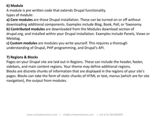 Drupal8 corporate training in Hyderabad | PPT