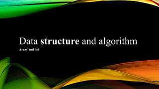 1.Array and linklst definition | PPT