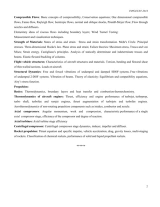 TS PGECET Aerospace 2018 Syllabus | PDF