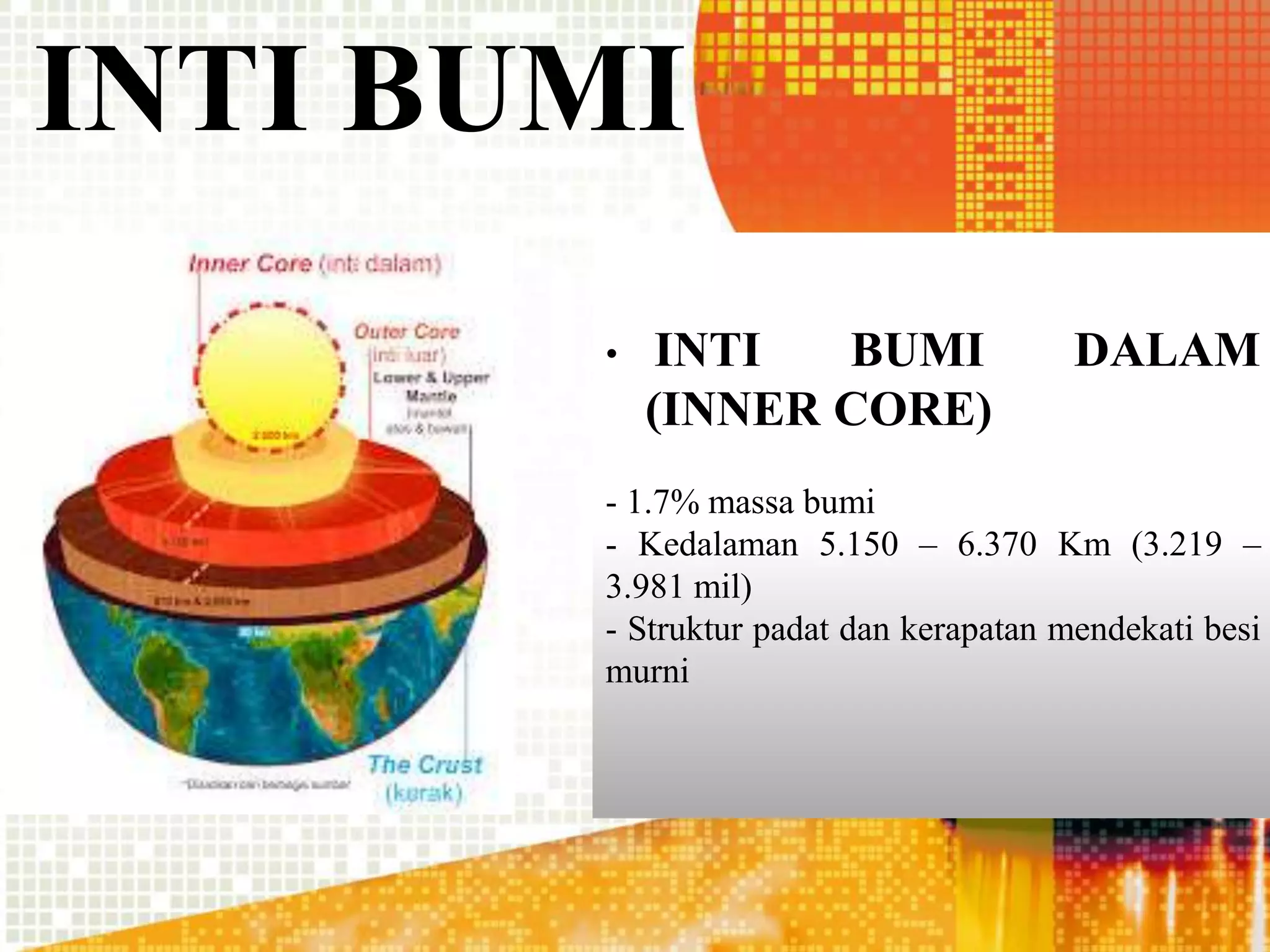 1.struktur interior bumi ILMU PENGETAHUAN BUMI DAN ANTARIKSA Nurul ...