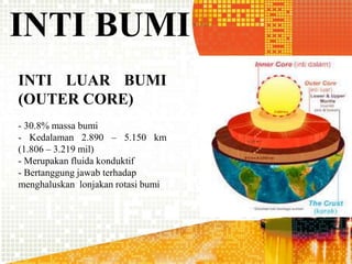1.struktur interior bumi ILMU PENGETAHUAN BUMI DAN ANTARIKSA Nurul ...
