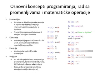 OKAP 2.2 Python programiranje - korak po korak | PPT