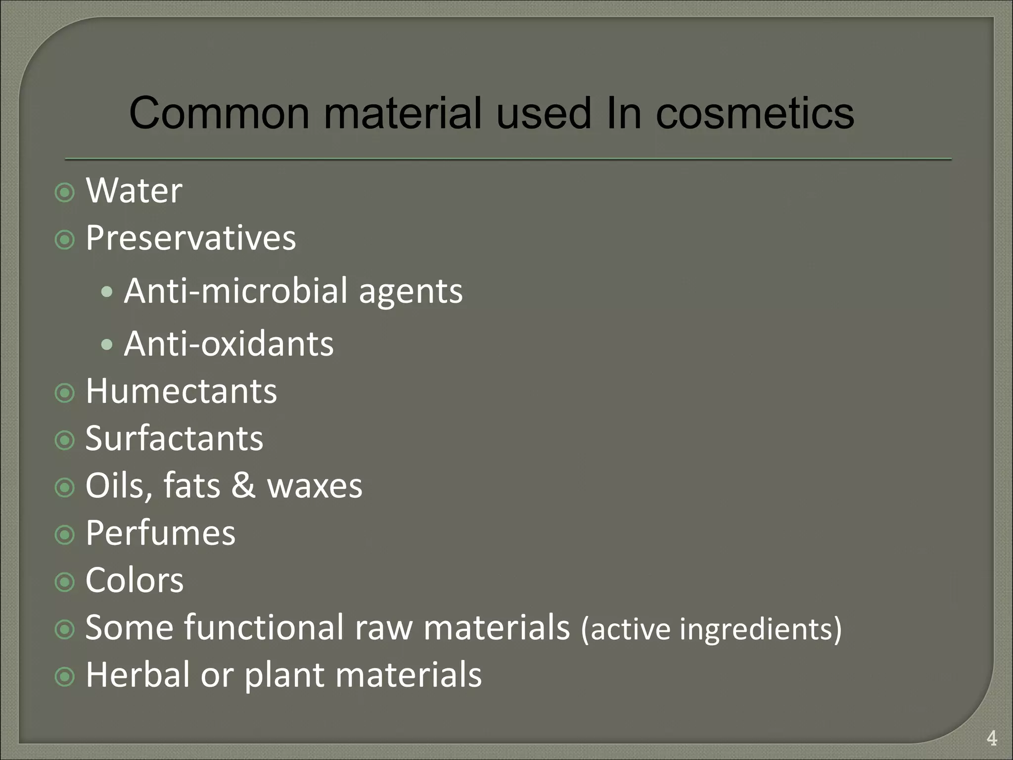 Introduction to cosmetics | PDF