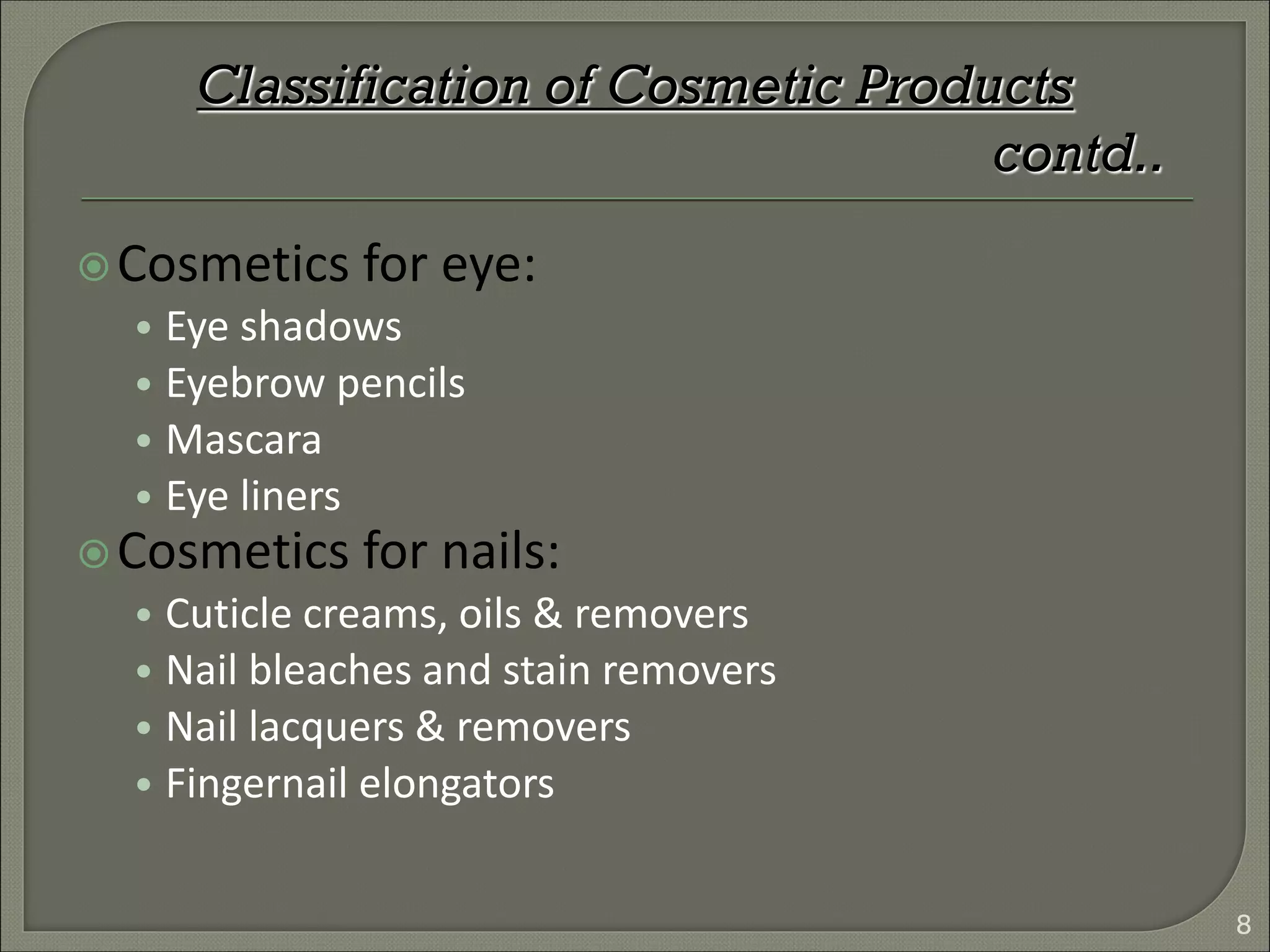 Introduction to cosmetics | PDF