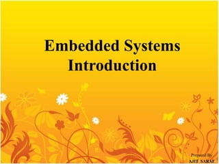 Introduction to embedded system | PPT