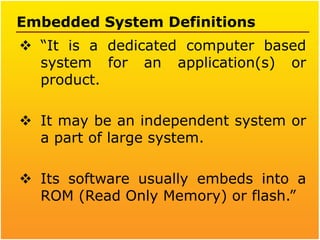 Introduction to embedded system | PPTX