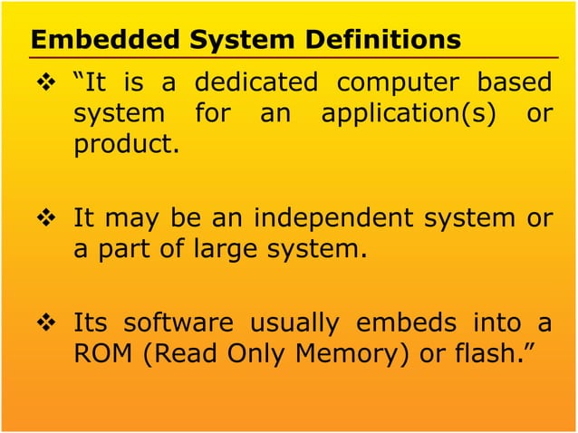 Introduction to embedded system | PPTX