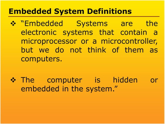 Introduction to embedded system | PPTX