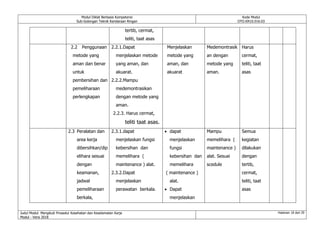 1.buku modul oto.kr10.016.03 mengikuti prosedur kesehatan dan keselamatan | PDF