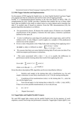 BOOTSTRAPPING METHOD FOR DEVELOPING PART-OF-SPEECH TAGGED CORPUS IN LOW RESOURCE LANGUAGES ...