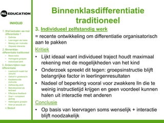 PPT differentiatie in de klas (p.6-18) | PPTX