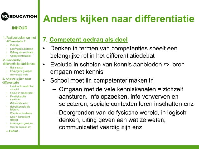 PPT differentiatie in de klas (p.6-18) | PPT