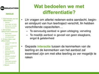 PPT differentiatie in de klas (p.6-18) | PPT