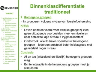 PPT differentiatie in de klas (p.6-18) | PPT