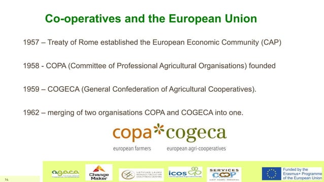 Origins of co-operatives - Co-operative values and culture | PPTX