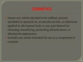 Introduction to cosmetics | PPT
