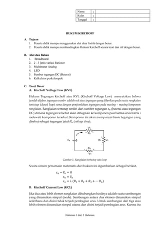 1. hukum kirchoff fisika | PDF