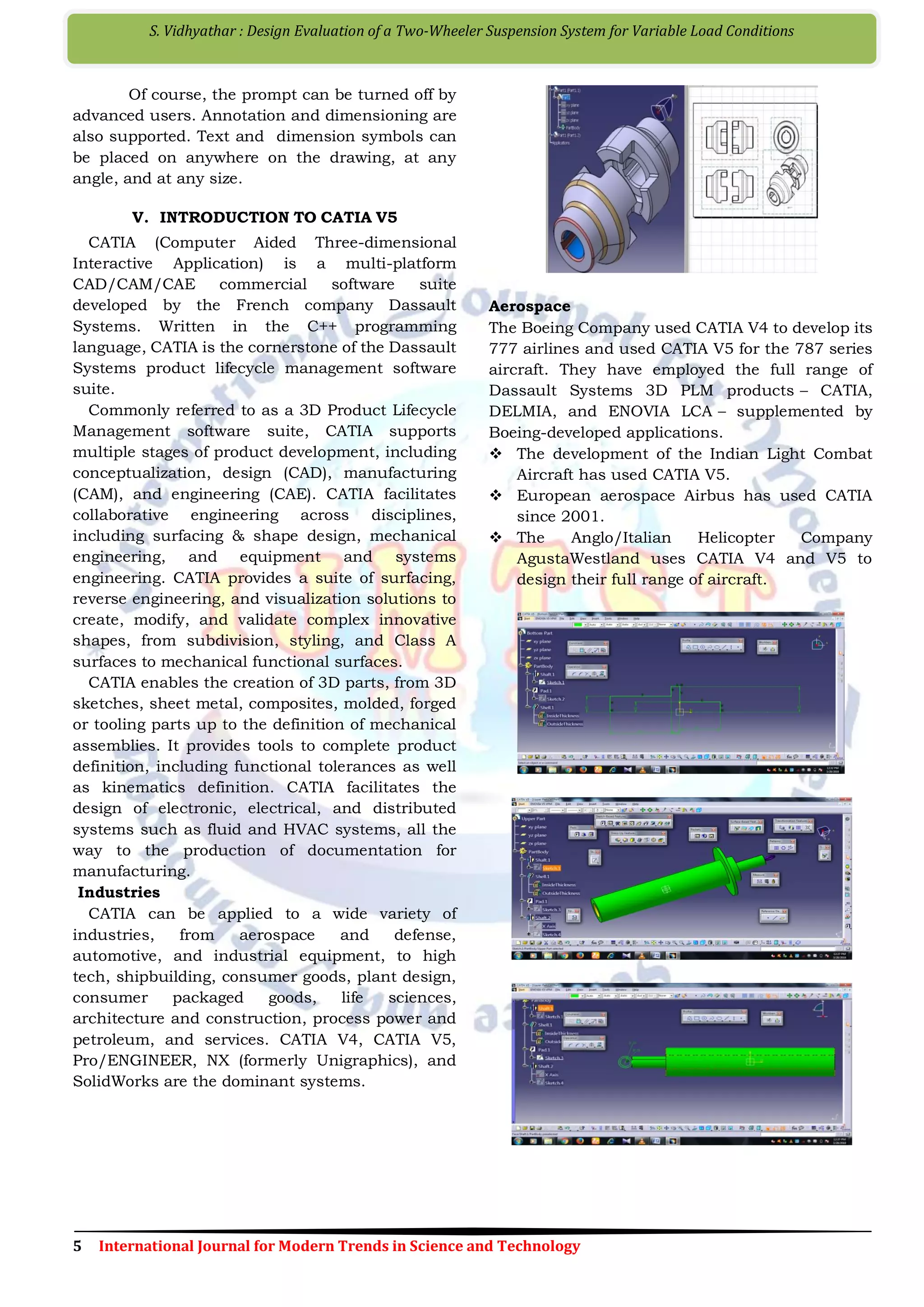 Design Evaluation of a Two-Wheeler Suspension System for Variable Load ...