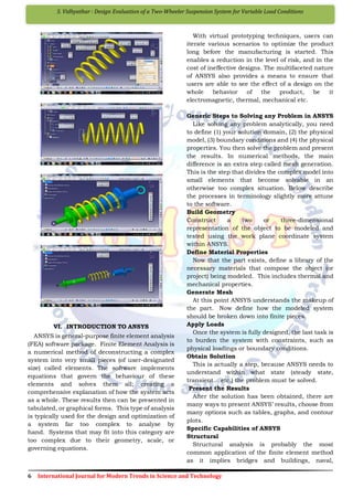 Design Evaluation of a Two-Wheeler Suspension System for Variable Load ...
