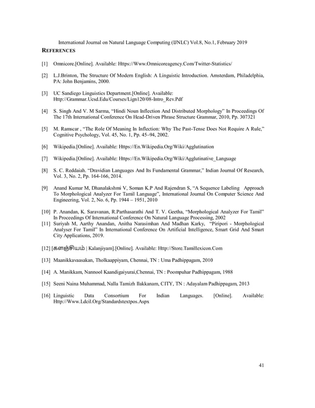 ISOLATING WORD LEVEL RULES IN TAMIL LANGUAGE FOR EFFICIENT DEVELOPMENT ...