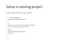 1. react - native: setup | PPT