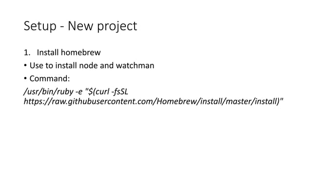 1. react - native: setup | PPT
