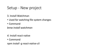 1. react - native: setup | PPT