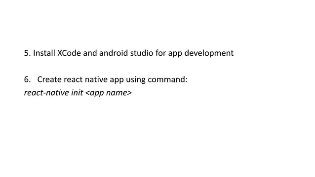1. react - native: setup | PPT