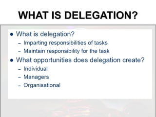 Delegating Effectively _Materi Training "LEADERSHIP & MANAGEMENT SKILL" | PDF