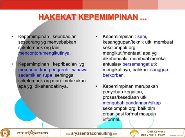 Leadership concept _Materi Training "LEADERSHIP & MANAGEMENT SKILL" | PDF