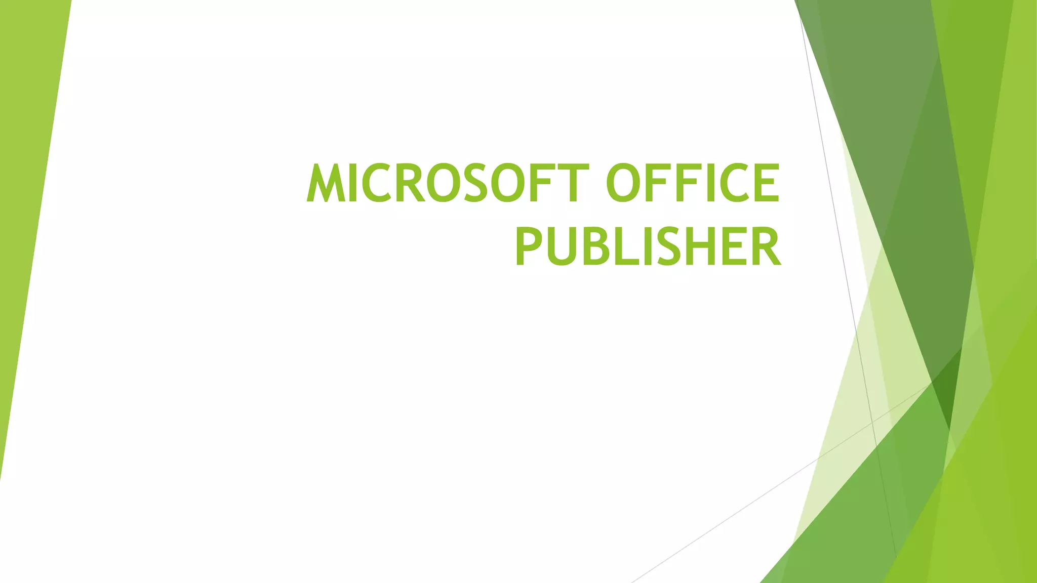1. microsoft office publisher | PPT