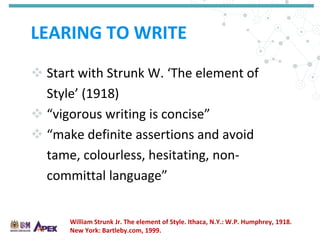 Introduction to scientific writing | PDF