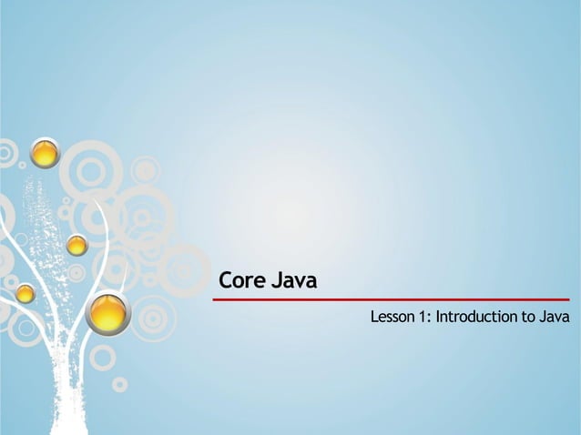 Core Java Tutorial | PPT