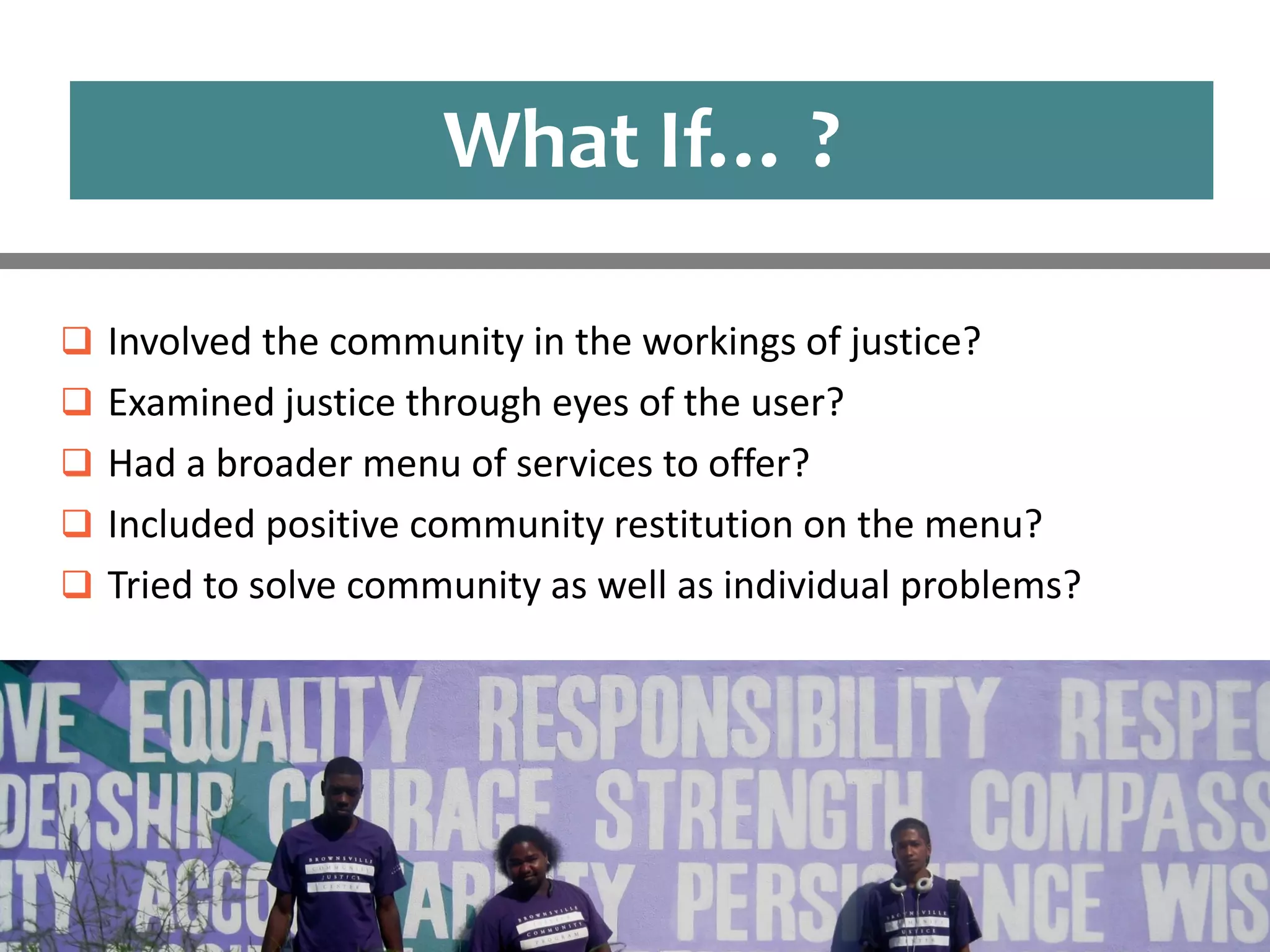 Creating a more coordinated approach to justice, Liberty Aldrich | PPT