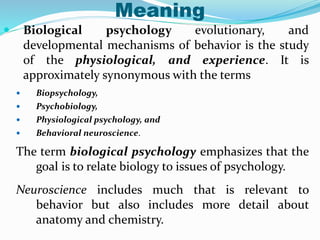 Physiological psychology | PPTX