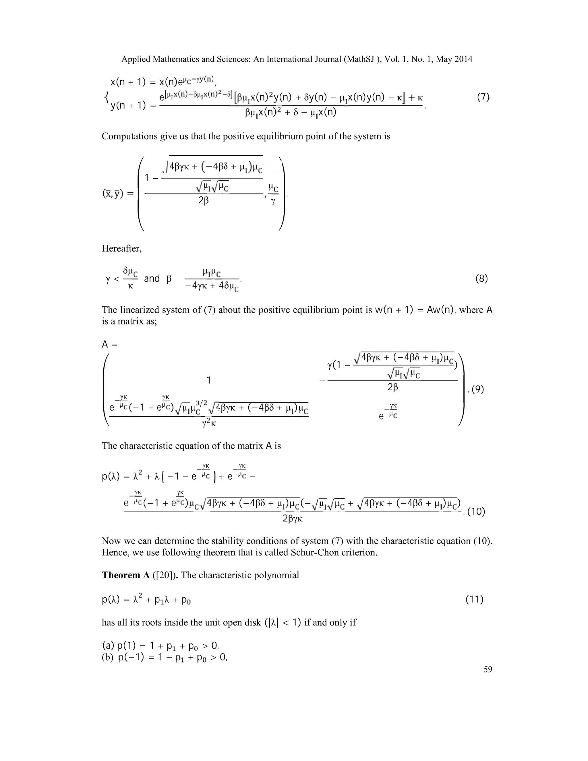 DISCRETIZATION OF A MATHEMATICAL MODEL FOR TUMOR-IMMUNE SYSTEM ...
