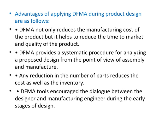 dfma unit-1 | PPT | Manufacturing Industry | Industries