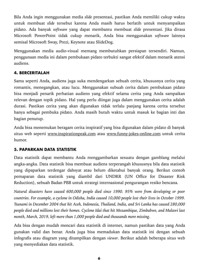 Merancang Pembuka & Penutup Pidato | PDF