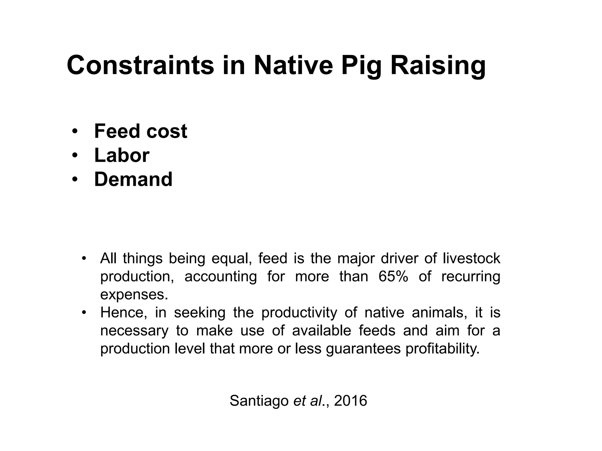 Production Performance and Management Practices of Philippine Native ...