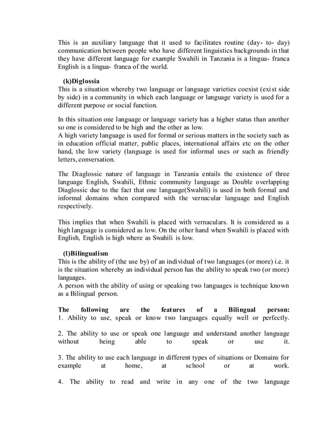 INTRODUCTION TO LANGUAGE