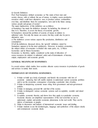 THE SUBJECT MATTER OF ECONOMICS | DOCX