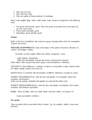 THE SUBJECT MATTER OF ECONOMICS | DOCX