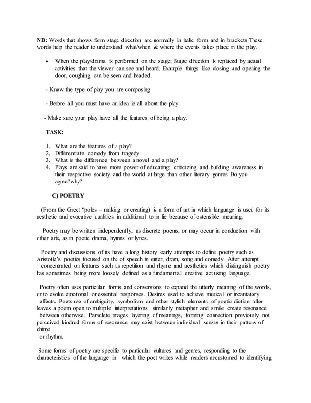 BASIC CONCEPTS OF LITERATURE | DOCX | Fine Art